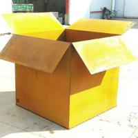 China Custom Style Rusty Black Corten Steel Planter Boxs Raised Garden Bed With Drainage Hole for sale