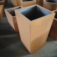 China Modern Planter Box Frost Resistant Corten Steel Planter Boxes Flower Potss With Low Maintenance for sale