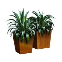 China Modern Planter Box Frost Resistant Corten Steel Planter Boxes Flower Potss With Low Maintenance for sale