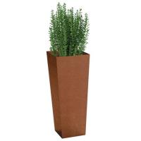 China Modern Weather Resistant Corten Planter Box Planter Pot With Drainage Hole For Small Trees for sale