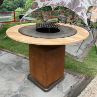 China Custom Steel BBQ Grill Easy To Clean Cooking Plate Accepts Custom Design Removable Ash Catcher Rustic Look for sale