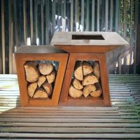 China Outdoor BBQ Corten Steel Barbecue Grill 1200mm Cooking Plate And Wood/charcoal Fuel for sale