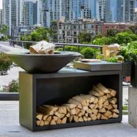 China Upgrade Your Outdoor Cooking Experience With Easy To Clean Black Corten Steel Barbecue Grills for sale