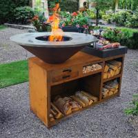 China Square Garden Wood Fire Barbecue Grills Wood/Charcoal and Competition for sale