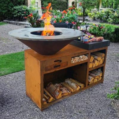 China Square Garden Wood Fire Barbecue Grills Wood/Charcoal and Competition for sale