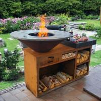 China Square Garden Wood Fire Barbecue Grills Wood/Charcoal and Competition for sale