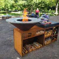 China Square Garden Wood Fire Barbecue Grills Wood/Charcoal and Competition for sale