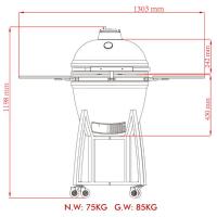 China Home Use 12 Inch Outdoor Charcoal Bbq Grill Ceramic Barbecue Grill for sale