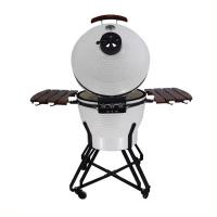 China White Glazed 24 Inch Ceramic Grill European And American Style Outdoor Pizza Grill Charcoal Smoking Expert for sale