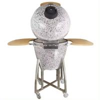 China 21 Inch Ceramic Barbecue Grill Charcoal Pattern Smoked Garden Ink Painting for sale