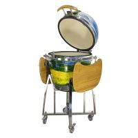 China 21 Inch Hand Painted Ceramic Grill BBQ European And American Smoked Barbecue Artifact Pizza Oven for sale