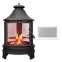 China Cold Rolled Steel Furnace Body Outdoor Fire Pit And Grill For Heating And Cooking for sale