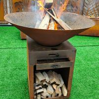 China Durable Rusted Corten Steel Cooking Area Cooking Plates Outdoor Barbeque Grill for sale