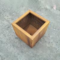 China Rusty Red Large Flower Pots Outdoor Customized Style for Gardenscape Beautification for sale