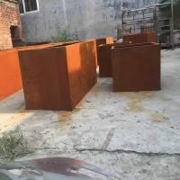 China 2mm Thickness Large Flower Corten Pots Planter Customized For Plantscape for sale