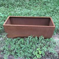 China 2mm Thickness Large Flower Corten Pots Planter Customized For Plantscape for sale