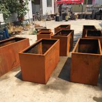 China Low Maintenance Outdoor Corten Steel Pot Frost Resistance for sale
