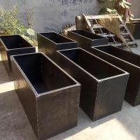 China Frost Resistance Corten Steel Pot with Drainage Hole and Customized Thickness for sale