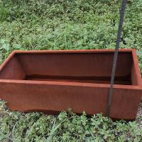 China Frost Resistance Corten Steel Pot with Drainage Hole and Customized Thickness for sale