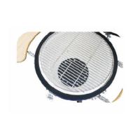 China Blue Color Outdoor Cermaic Bbq Grill 21 Inch Large Kamado Grills with pizza oven for sale