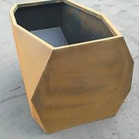 China Irregular Shape Weathering Steel Flower Pot | Durable Outdoor Planters for sale