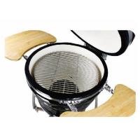 China Black Color Outdoor Cermaic Bbq Grill 22inch Large Kamado Grill for sale