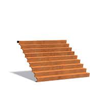 China Corten Steel Staircase Durable Stylish Outdoor Stairs for sale