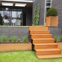 China Corten Steel Staircase Durable Stylish Outdoor Stairs for sale