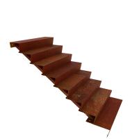 China Corten Steel Staircase Durable Stylish Outdoor Stairs for sale