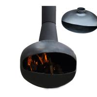 China Black Hanging Wood Burning Fireplace Modern Elegant Design for sale