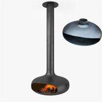 China Elegant Black Hanging Wood Fireplace Floating Design Icon for sale