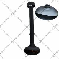 China Elegant Black Hanging Wood Fireplace Floating Design Icon for sale