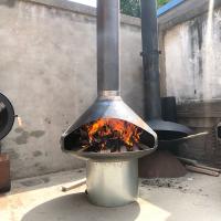 China Heavy Wood Burning Fire Pits In Black / White Or Customized Finish Assembly For Outdoor Entertainment Area for sale