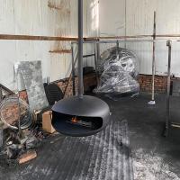 China Black / White Or Customized Wall Mounted Wood Stove Carbon Steel Customized Design for sale