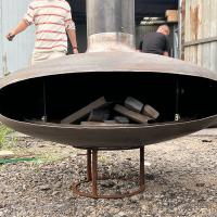 China Outdoor Heavy Carbon Steel Wood Burning Fire Pit With Sturdy Construction for sale