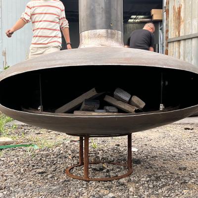 China Outdoor Heavy Carbon Steel Wood Burning Fire Pit With Sturdy Construction for sale