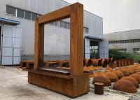 China Rusty 6ft Tall Corten Steel Waterfall ISO9001 Diy Outdoor Rain Curtain for sale