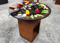 China CE 10mm Steel BBQ Grill Corten Backyard Cooking Grills Wood Burning for sale