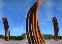 China 20m Corten Steel Garden Sculpture SGS Metal Sculpture Yard Art for sale