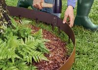 China Rusty Weathering Steel Landscape Edging 3.9 Inch Corten Metal Landscape for sale