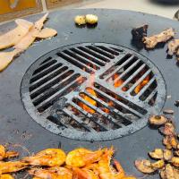 China Rusty Red Corten Steel BBQ Grill 1000mm Log Burner Barbecue fire pit and grill for sale