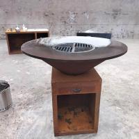 China 23.5 Inch Barbecue Corten Design 500mm Outdoor Wood Burning Bbq Grill for sale