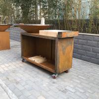 China 2-3 People 133cm Steel BBQ Grill CE Corten Charcoal Burning Bbq for sale