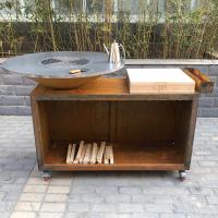 China 1330mm Corten Steel BBQ Grill CE Wood Burning Bbq Grill Camping for sale