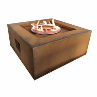 China Indoor 800mm Garden Gas Fire Pits ISO9001 Corten Steel Brazier for sale
