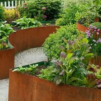 China ISO Lawn Edging Corten 100mm Garden Metal Ornaments  Powder Coated for sale