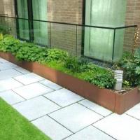 China 1000mm Corten Border Edging ISO Corten Steel Lawn Edging for sale