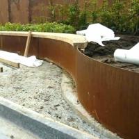 China 1000mm Corten Border Edging ISO Corten Steel Lawn Edging for sale