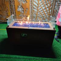 China Corten Steel Patio Propane Fire Table 500mm Camping Gas Fire Pit for sale