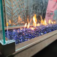 China Corten Steel Patio Propane Fire Table 500mm Camping Gas Fire Pit for sale